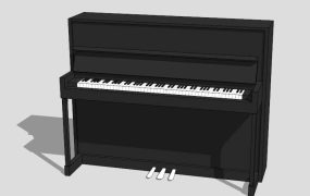 Yamaha Upright Piano SketchUp 3D Model .skp File Download - SketchupBox