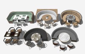 Hotel and Restaurant Interior Design SketchUp 3D Models .skp File ...