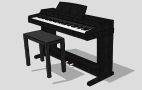Yamaha Upright Piano SketchUp 3D Model .skp File Download - SketchupBox